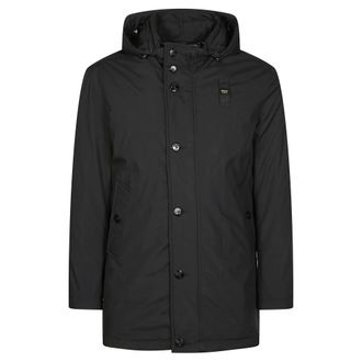 Blauer Homme, Manteaux, Noir, Taille: XL Parka &agrave; capuche