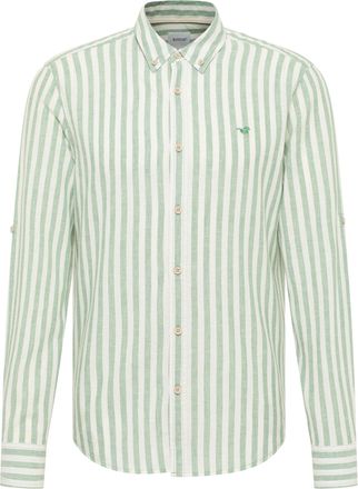 Mustang Jeans Herren Style Rawlins Hemd Mit Button-Down-Kragen, Green Bold Stripe 12709, XXL EU
