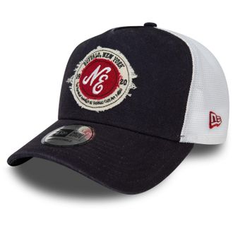 New Era Adjustable A-Frame Trucker Cap Washed Navy