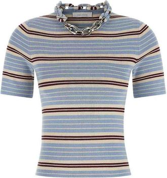 Paco Rabanne Pull Col Rond - Bleu
