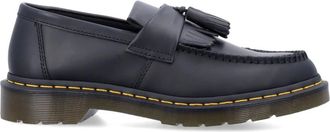 Dr. Martens Femme, Chaussures, Noir, Taille: 39 1/2 EU Mocassins Adrian en cuir avec coutures jaunes