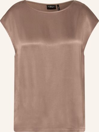 s.Oliver Black Label S.Oliver Black Label Blusentop Im Materialmix braun