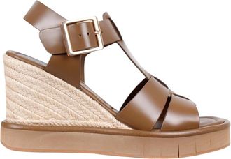 Paloma Barcel&oacute; Femme, Chaussures, Brun, Taille: 39 EU Elie Leather Espadrille Sandales