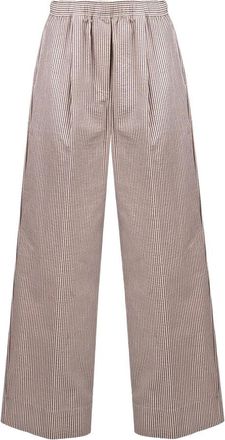 Jucca Femme, Pantalons, Multicolore, Taille: 38 FR Pantalon &agrave; Rayures Seersucker