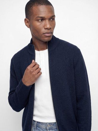 Jack & Jones Strickjacke JJSOHO OLLIE KNIT HIGH NECK ZIP CAR SN Materialmix, locker geschnitten
