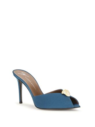 Giuseppe Zanotti Womens Intrigo Cocktail Mules Sandals 009 Calf Leather Bos Taurus