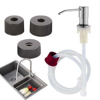 Generico Seifenpumpe f&uuml;r K&uuml;chensp&uuml;le, Seifenspenderpumpe f&uuml;r Sp&uuml;lbecken, Seifenspender aus Edelstahl f&uuml;r die K&uuml;che, Ersatz f&uuml;r multifunktionales Sp&uuml;lbecken-Zub