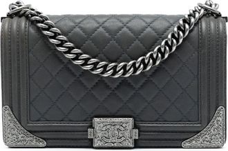 Chanel Hobo Bags - Paris Dallas Old Medium Quilted Calfskin Cowboy Bo - Gr. unisize - in Grau - f&uuml;r Damen