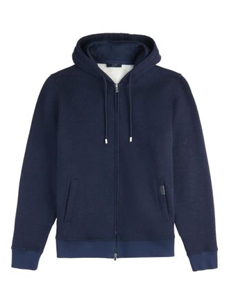 Fay sweat zipp&eacute; &agrave; capuche - Bleu