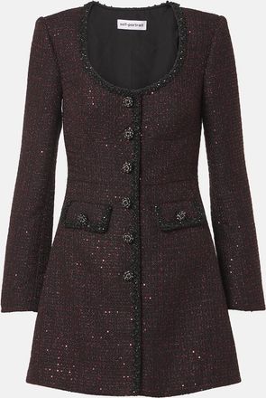 Self Portrait Minikleid aus Tweed mit Pailletten