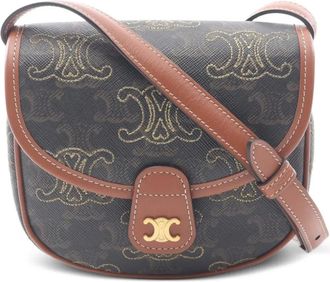 Celine sac porté épaule Triomphe en cuir (années 2010) - Marron