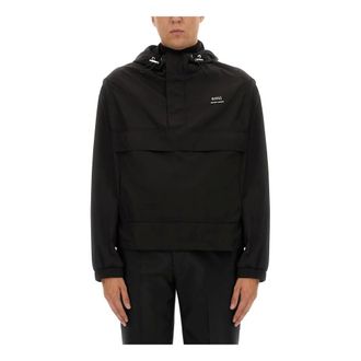 Ami Homme, Vestes, Noir, Taille: XL Coupe-vent &agrave; capuche Ami Alexandre Mattiussi