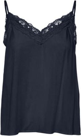 Vero Moda Vmrusk WVN GA Débardeur en Dentelle pour Femme, Blazer Bleu Marine., S