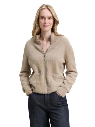 Tom Tailor Damen 1048317 Cardigan Strickjacke, 32208-Soft Taupe Grey, M