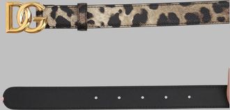 Dolce & Gabbana Leopard Print Patent Leather Belt - Multicolor