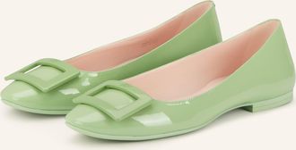 Roger Vivier Lackballerinas Gommettine gruen