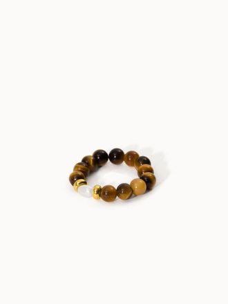 Purelei Anxiety Tigers Eye Pearl Ring mit Perle