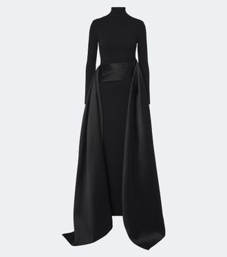 Solace London Robe Olivia aus Cr&ecirc;pe mit Satin