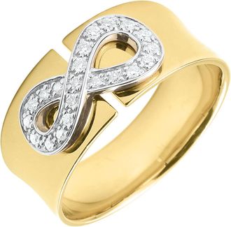 Edenly Ring Unendlichkeit - Gelbgold und Diamanten - 18 Karat