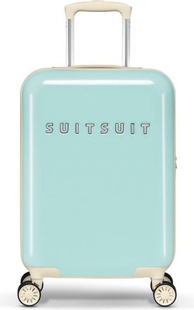SuitSuit Handgepäck Koffer mit 4 Rollen 55 x 35 x 20 cm - Hartschalen Kabinentrolley mit TSA-Schloss - Fabulous Fifties Luminous Mint
