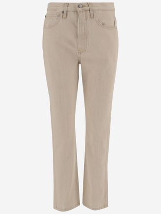 Khaite Womens Jeans Finley Cotton Ivory Trousers