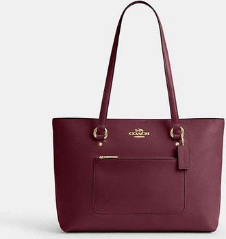 Coach Station Tote Tasche f&uuml;r Frauen in Rot | Leder