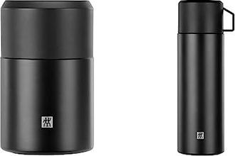 Zwilling Thermo Speisebehälter, Integrierte Schüssel & Thermo Isolierflasche, Integrierte Tasse, Thermokanne, Doppelwandisolierung, 1 L, small, Schwarz