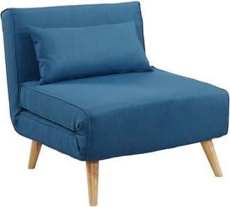 Vente-Unique Fauteuil Convertible POSIO en Tissu - Bleu