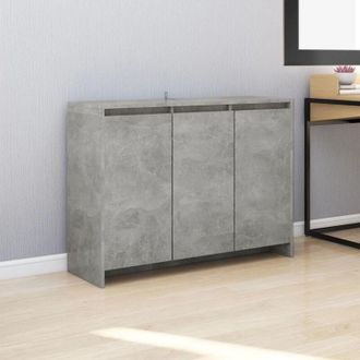 vidaXL Buffet Gris b&eacute;ton 102x33x75 cm Agglom&eacute;r&eacute;