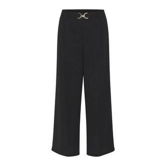 Kaffe Schwarze Tiefe Cropped Hose - - Trousers - Damen - Schwarzk - XL