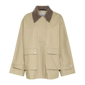 Soaked In Luxury Teddy Kragen Chinchilla Jacke - - Jackets - Damen - Gr&uuml;n - XL