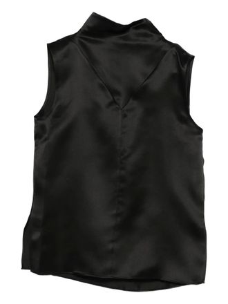 Mark Kenly Domino Tan Oberteil mit Stehkragen - Schwarz