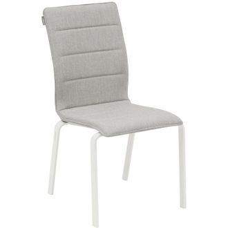 Hesperide Hesperide - Chaise de jardin empilable Diese perle & blanc en aluminium trait&eacute; &eacute;poxy - Hesp&eacute;ride