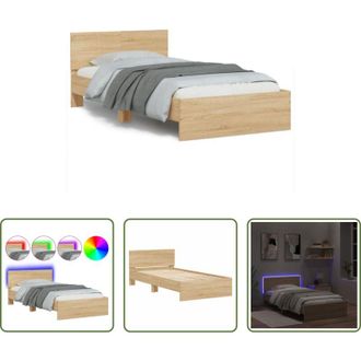 vidaXL vidaXL Lits avec lumi&egrave;re RVB - Cadre de lit sans matelas avec lumi&egrave;res LED 100x200 cm