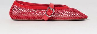 Alaia Mary Jane Ballerinas aus Netz-Nylon und Lackleder mit Riemchen