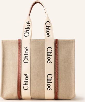 Chloé Shopper Woody Large weiss
