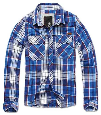 Brandit Check Shirt Long Sleeve, Farbe: navy, Größe: XXL