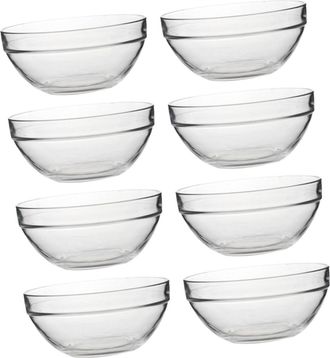 Cabilock 8 Stück Schüsselkuchenglasschale Gelee-Pudding-Schüssel Porzellan Dessertschalen Backen transparente Puddingschale China snack schüssel glasschüssel P