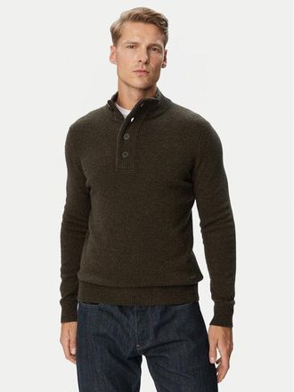 Barbour Pullover Elbow MKN0585GN73 Khakifarben Regular Fit