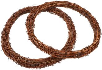 Exceart 2 St&uuml;cke Weihnachtskranz Weidenkranz 30cm Rebenkranz Naturkranz Wandkranz T&uuml;rkranz Rohling Adventskranz DIY Rattan Kranz f&uuml;r Weihnachten Dekoration Ho