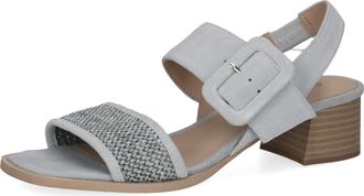 Caprice Damen Sandalen mit Absatz mit Schnalle mit Riemchen, Blau (Lt.Blue Comb), 38 EU