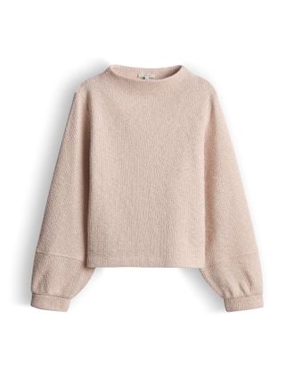 OPUS Damen Sweatshirt | GLIMSA Regular Sweatshirt mit zweifarbiger Strickoptik Coral Blush, 38