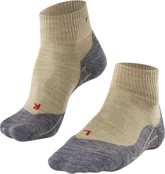 Falke Damen Wandersocken TK5 Wander Short W SSO Wolle antiblasen d&uuml;nn 1 Paar, Beige (Nature Melange 4100), 41-42