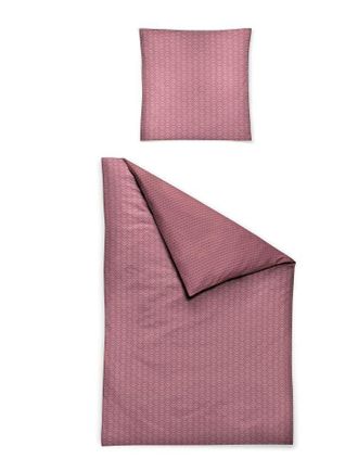 Irisette Mako Satin Bettw&auml;sche 2 teilig Bettbezug 135 x 200 cm Kopfkissenbezug 80 x 80 cm Palma 8257-60 rosa
