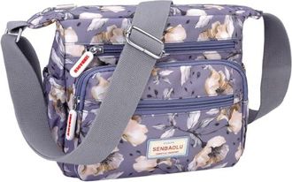 YYW Sac &agrave; bandouli&egrave;re multi-poches pour femme - Grande capacit&eacute; - &Eacute;tanche - Avec sangle r&eacute;glable - Pour activit&eacute;s de plein air d&eacute;contract&eacute;es, B&eacute;gonia lila