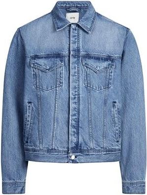 Arte Veste droite &agrave; logo en denim de coton