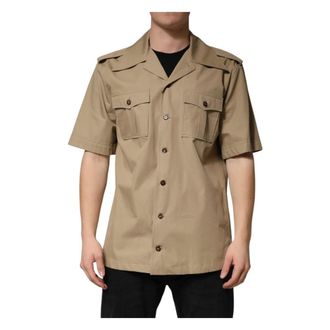Dolce & Gabbana Pin Up Kurzarm Freizeithemd - - Shirts - Herren - Braun - M
