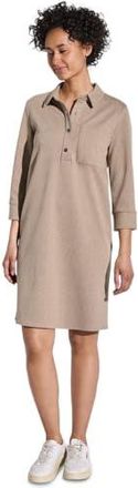 Street One A144386 Robe avec col Chemise, Beige Clair chin&eacute;, 46 Femmes