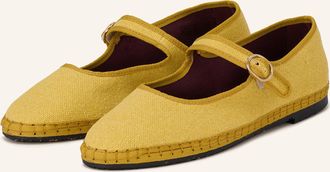 Flabelus Flabelus Mary-Jane-Ballerinas Zuihitsu gelb