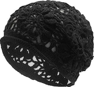 ZLYC Bonnet Souple crocheté en Coton pour Femme, Fait à la Main, pour lété, Taille Unique